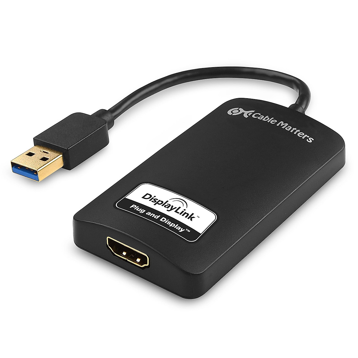 Cable Matters SuperSpeed USB 3.0 to HDMI Adapter (USB to HDMI Adapter) for Windows up to 1440p in Black