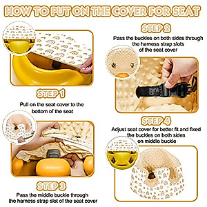 Tiamon Boho Seat Cover Rainbow Seat Slipcover Comfortable Baby Floor Seat Cover Infant Booster Seat Accessory Compatible with Bumbo Seat for Baby Boy Girl Baby Shower Birthday Party Gift Supplies