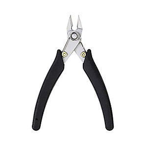 JEDIST Flush Cutter, Sprue Cutter, Micro Cutter, ESD Wire Cutter, Stainless Steel Cut Tools with Spring Silicone Handle for Electronics Jewelry Model Craft Soldering Metal Plastic(Jed-05ESD)