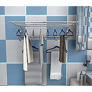 TQVAI 30 Pack Kid Velvet Clothes Hangers Non Slip Space Saver, Navy Blue