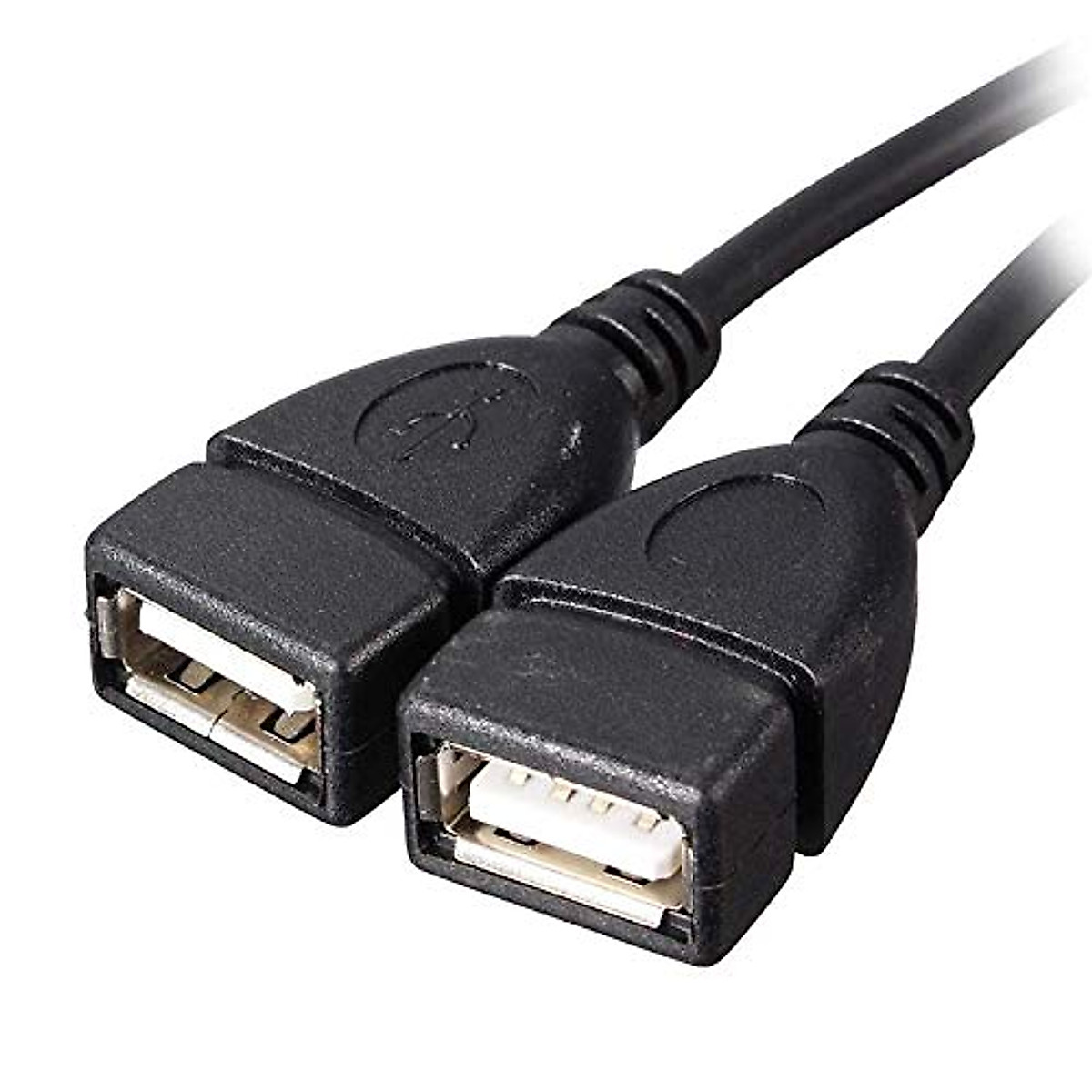 USB Splitter,USB Charger Cable,USB A 2.0 Male to Dual USB Female Jack Y Splitter Charging Cable for Laptop/Car/Data Transmission/Charging Etc. (2 Pack)