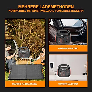 ATZ POWER Portable Power Station, Solar Generator 296Wh Power Bank with 110V Pure Sine Wave AC Outlet 80000mAh Lithium Battery Generators for Home Use, Camping, Travel, Emergency Backup