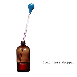 Thick Glass Graduated Pipette Dropper Liquid Essential Oil Transfer 10ml 5ml 1ml 5 Pcs + 2 Brushes