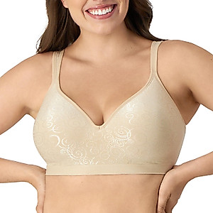Bali Women's Comfort Revolution Wirefree Bra DF3463, Nude Swirl Pattern, 34DD