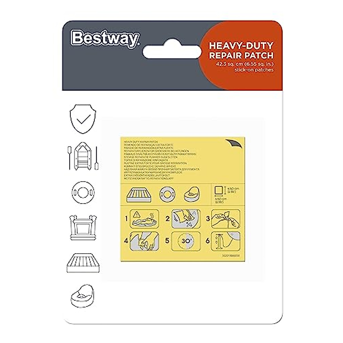 Bestway 62068 Underwater Adhesive Repair Patch, Multicolor