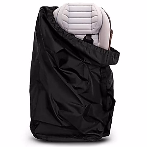 LIHAO Universal Stroller Travel Bag, Gate Check Bag for Car Seat, Waterproof Travel Carry Bag, 600D Oxford, Black