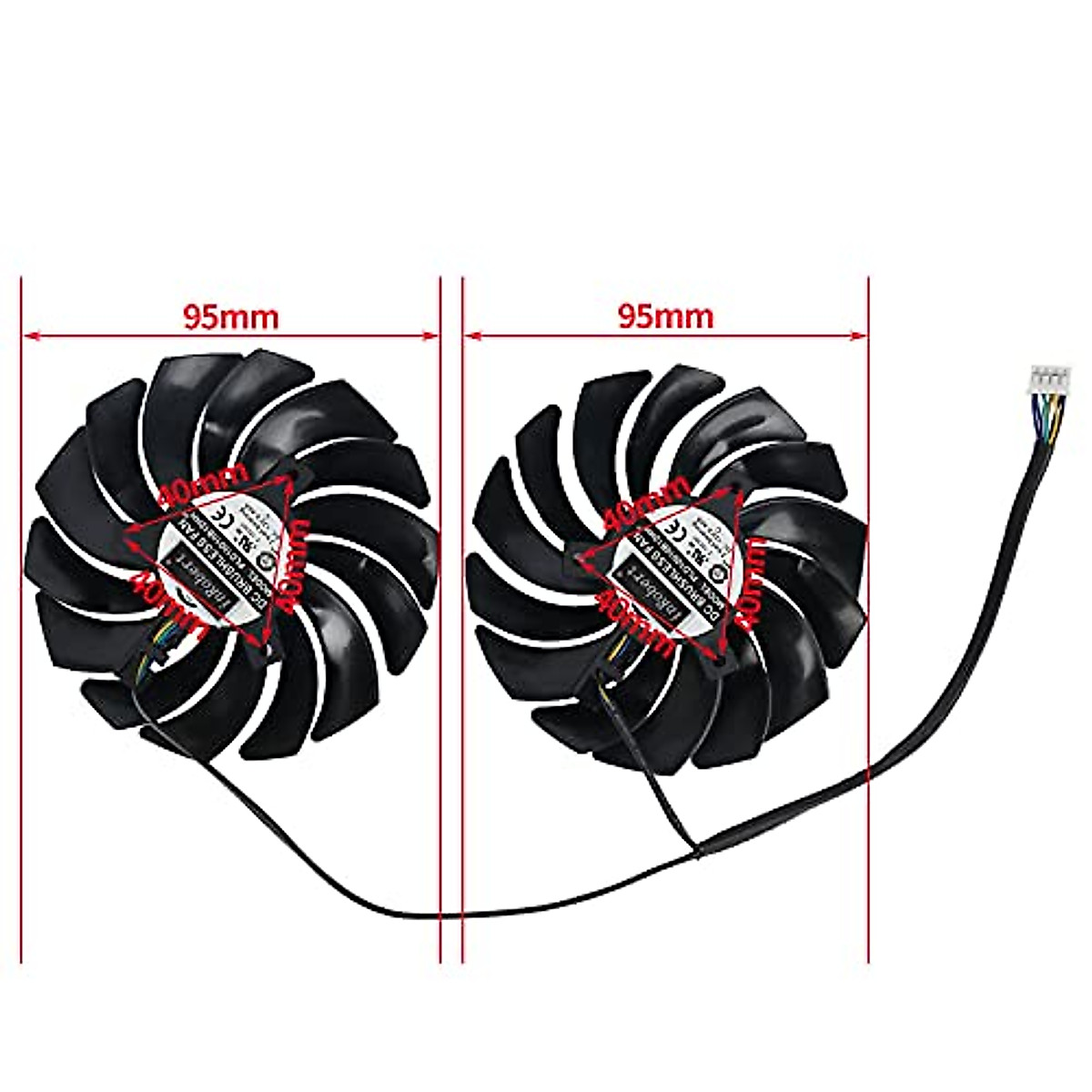 95MM Video Card Fans Replacement for MSI GTX 1070,1080 Ti Gaming X, RX 570 580 5600 5700 XT Gaming X Graphic Card Cooling Fan