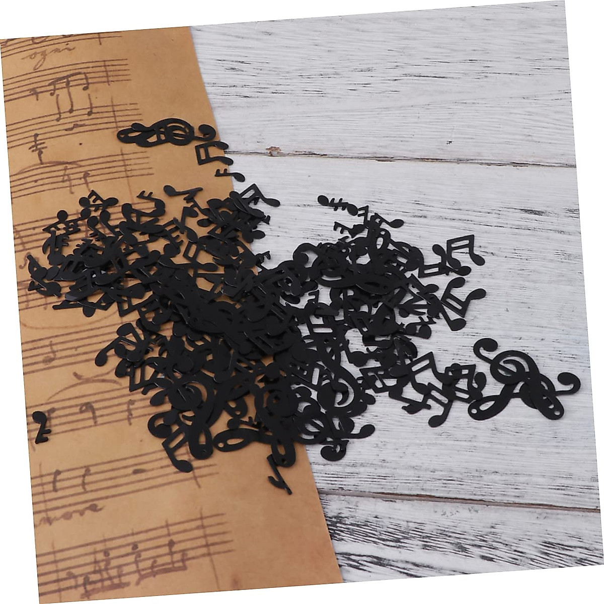 Ciieeo 1 Pack Music Theme Party Decoration White Stickers Music Notes Table Scatter Music Confetti Table Confetti Bridal Shower Glitter Confetti Sprinkles Birthday Christmas Ceiling Baby