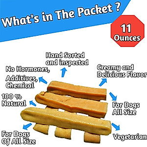 Dogscape chew-Himalayan Yak Chew, 11 oz (3 - Large Bars),100% Natural Vegetarian Yak Cheese Dental Bar, Protein & Calcium Rich Treat