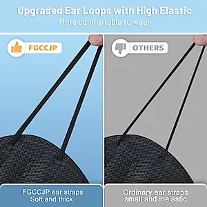 FGCCJP KN95 Face Mask 30pcs Disposable Face Masks Individual Packed Safety 5 Layers Breathable Cup Dust Masks Filtration>95% for Adults Men Women(Black)