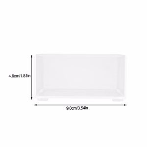 HEMOTON Tea Bag Bin Storage Organizer for Kitchen Tea Bag Organizer Desktop Acrylic Box Storage Transparent Coffee Bag Holder Sundries Box Sugar Packet Holder for Countertops Pantries, S