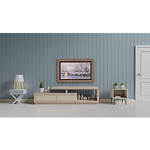 Frame My TV Deco TV Frames - Distressed Barnwood Smart Frame Compatible ONLY with Samsung The Frame TV (55", Fits 2021-2025)