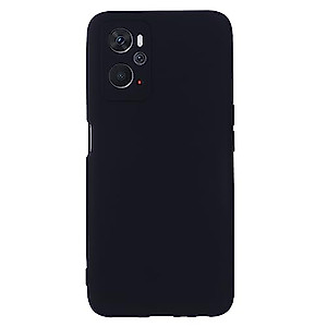 Case for Oppo K10, Liquid Silicone Protective Phone Case for Oppo K10 with Silicone Lanyard, Slim Thin Soft Shockproof Cover for Oppo K10 Silicone Case Black