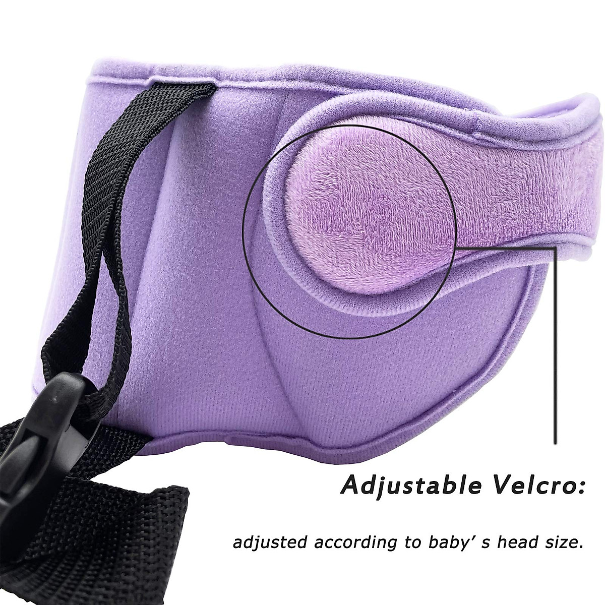StoHua Adjustable Baby Car Seat Head Support Band, Baby Safety Car Seat Neck Relief Hold, Comfortable Head Hold Head Strap for Baby, Kids, Children, Purple