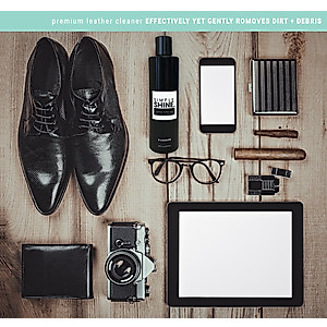 Simple Shine. Premium Leather Cleaner for Shoes, Boots, Bags and Furniture | No Darkening or Residue