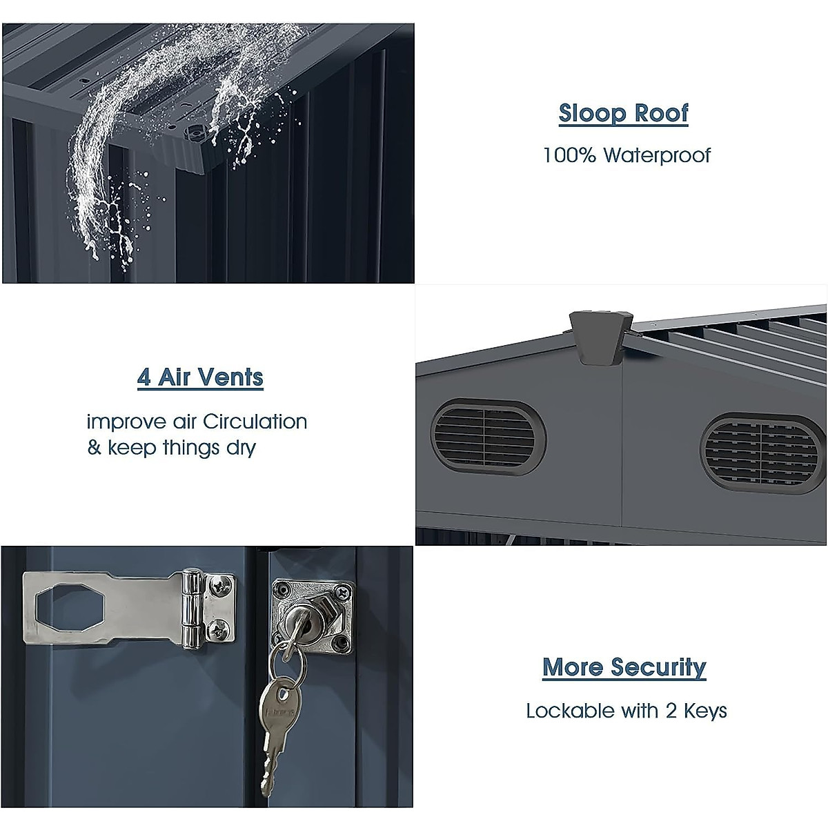 Jaxenor Outdoor Storage Shed 20x13 FT, Sheds & Outdoor Storage Clearance - Metal Garage Shed for Car, Truck, Bike, Lawnmower - Backyard Tool House Building with 2 Doors and 4 Vents