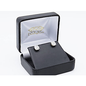 Dazzlingrock Collection 0.40 Carat (ctw) Round White Diamond Cluster Flower Stud Earrings for Her (Color I-J, Clarity I1-I2) in 14K Yellow Gold in Screw Back