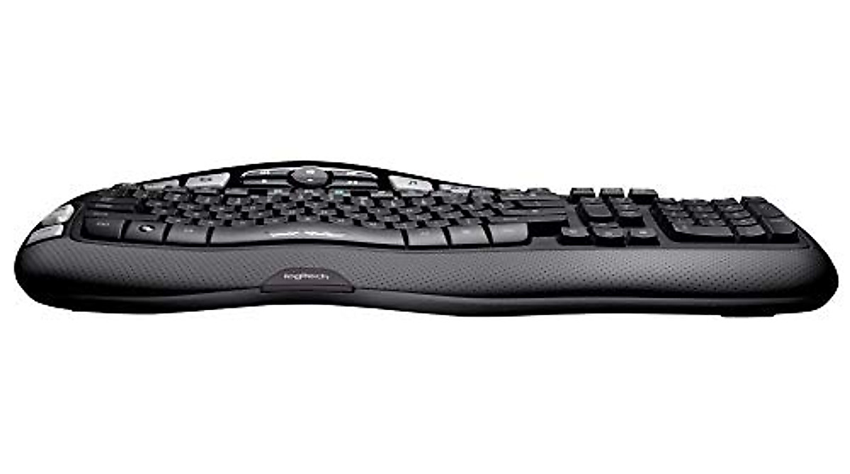 Logitech K350 Wave Ergonomic Wireless Keyboard for Comfort & Productivity