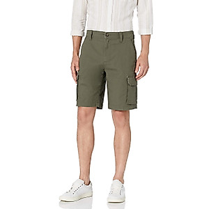 Amazon Essentials Men's 10” Lightweight Ripstop Stretch Cargo Short, Olive, 32