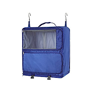 ELEZAY Hanging Packing Cubes Portable Closet 3-Shelf Travel Collapsible Compression Garment Organizer for Carry-on Luggage Suitcase Space Saver Bag XX-Large, Black