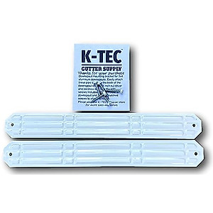 K-TEC Downspout Strap for 3 inch x 4 inch Aluminum Rain Gutter - Leader Pipe Adapter with Color Matched Screws. High Gloss White Set of 2 for 1 Downspout.