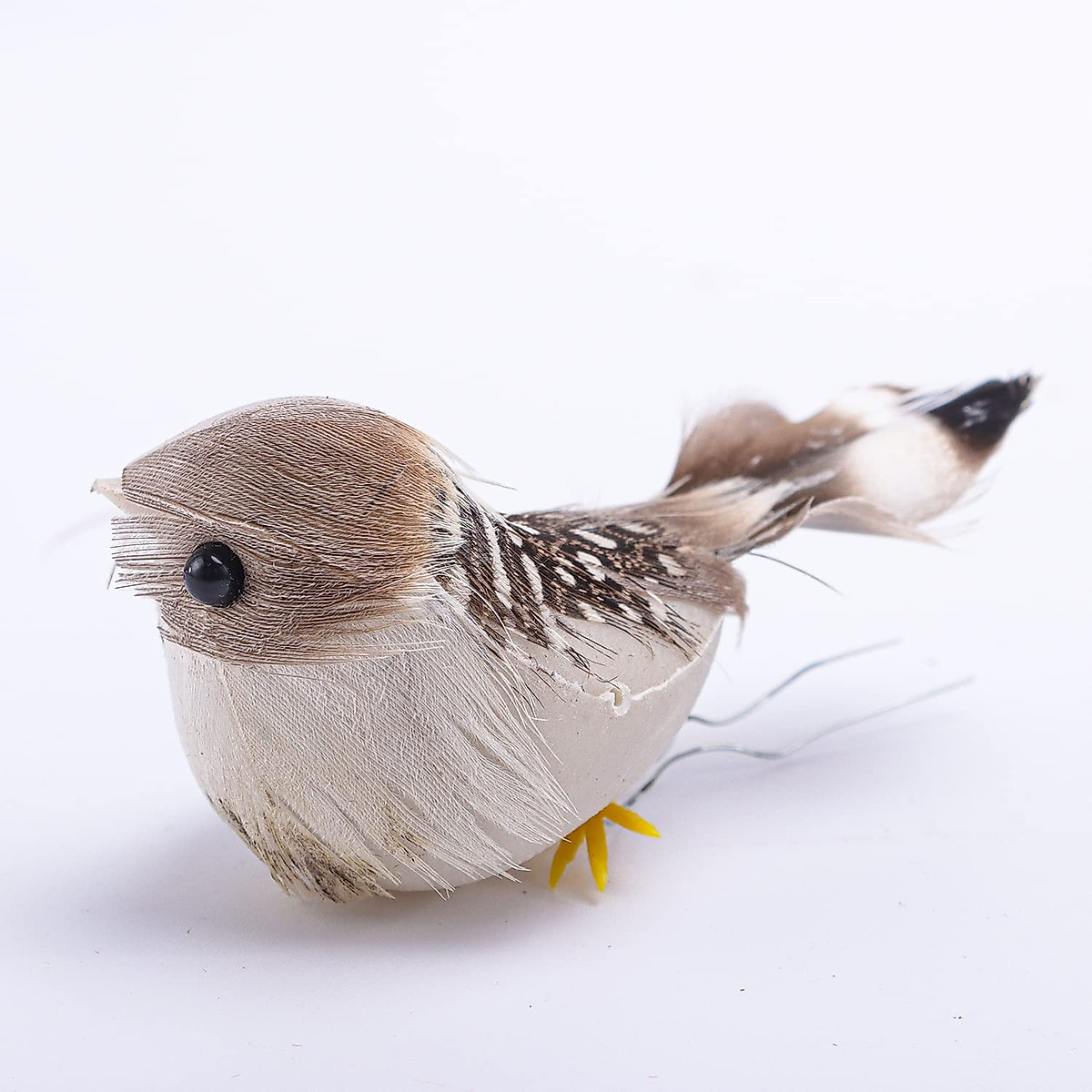 Warmtree 24 Pcs Artificial Simulation Birds Feather Mini Bird Decorative Fake Birds for Christmas Tree Craft Home Ornaments Garden Wedding Decoration (Set B)