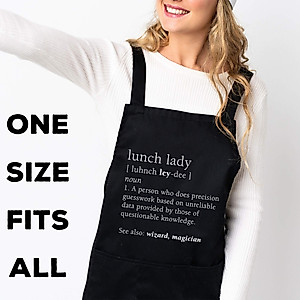 SumoFamily Mouse Pad for Funny Student Apron - Lunch Lady Definition Funny Cute Children Student Meals School Black Black- One Size fits All Mousemat