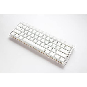 Ducky One 3 Mini Aura Clear White 60% Hotswap RGB LED Double Shot PBT Mechanical Keyboard Cherry MX Red