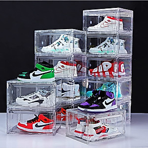 Shoe Boxes Clear Plastic Stackable Shoe Storage Organizers For Man and Women