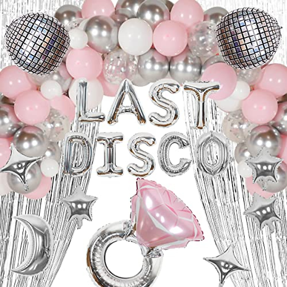Last Disco Bachelorette Party Balloon Kit Sliver Pink Disco Bachelorette Party Supplies Western Cowgirl Bachelorette Party Decorations Disco Balloon Arch for Nashville Last Disco Bridal Shower Party