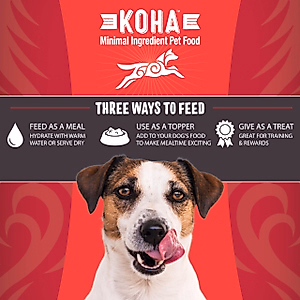 KOHA Raw Life Freeze-Dried Raw Bites Beef for Dogs, High Protein Meal, Topper, and Treat for Picky Eaters, 14oz Bag