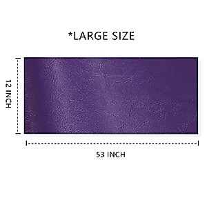 Faux Leather Sheets Rolls Solid Color 12"X53" Large Size,Natural Textured Smooth Surface PU Synthetic for Leather Earrings, Hair Bows, Sewing and Different DIY Projects (Purple)