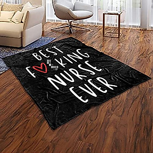 ukebobo Flannel Blanket – Gift for Nurse, Personalized Fleece Blanket for Birthday, Anniversary, Holiday, Valentine’s Day – 1 Sheet(fuk 13)