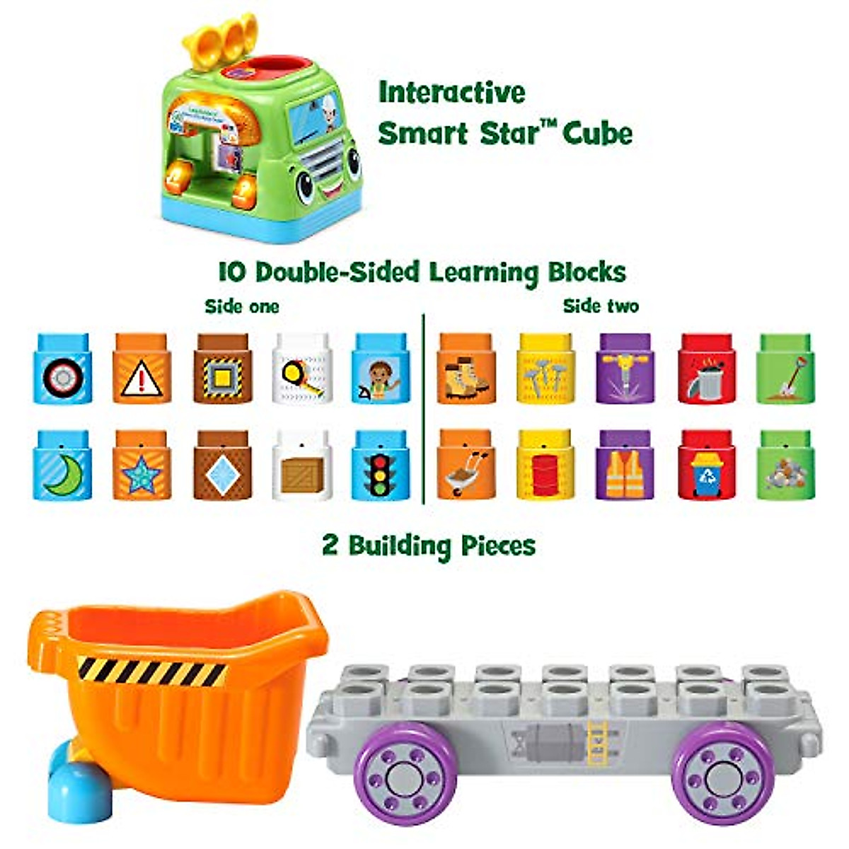 LeapFrog LeapBuilders Store and Go Dump Truck, Multicolor