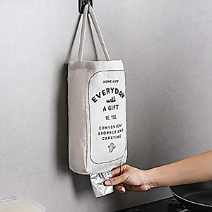 Aoyuexi Grocery Plastic Bag Holder and Dispenser Wall Mount Plastic bags Organizer,Garbage Shopping Trash bags Holder Storage for Kitchen,Farmhouse Home Decor,Gifts for Women Mom Grandma