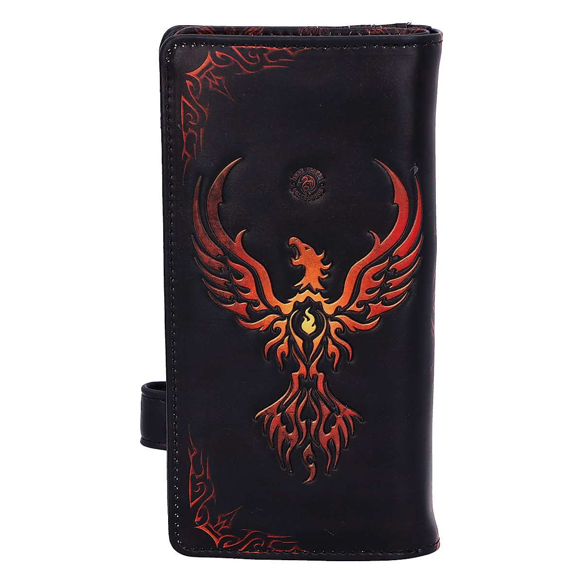 Nemesis Now Anne Stokes Phoenix Rising Mythical Bird Embossed Purse, Black, 18.5cm