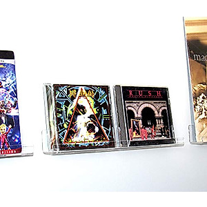 Simply Heaven Clear Vinyl Record Shelf Wall Mount 2 Pack Includes Bonus Bubble Level, Acrylic Album Record Holder, LP Display Floating Shelves