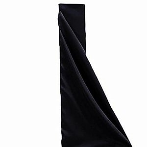 Polyester Black Fabric by The Yard, 54" Wide x 10 Yards Poly Fabric Roll for Furniture Upholstery and Drapery, Wedding Dress Decoration DIY Crafts