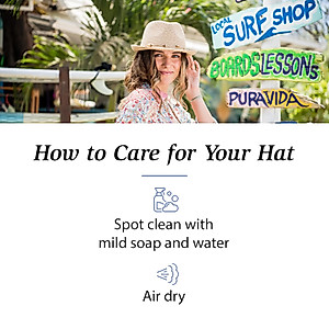 Wallaroo Hat Company – Women’s Waverly Trilby Fedora – Short Brim, Packable Design and Adjustable Sizing for Medium Crown Sizes – Trendy and Chic Sun Hat for Casual All-Season Style (Natural)