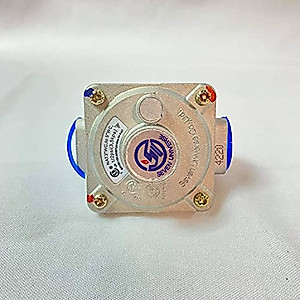 Gee Yu Natural Gas Regulator with 2PCS CONNECTORS- Grill Parts Replacement/Regulator (in/Out,1/2")