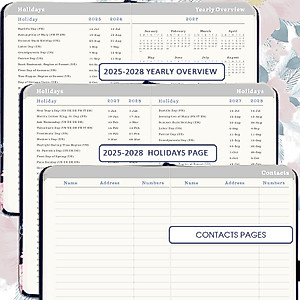 2023-2025 Pocket Planner/Calendar - 3 Year Monthly Planner from Jan 2023 - Dec 2025, 6.3" x 3.8", 2023-2025 Monthly Planner with 61 Notes Pages, Inner Pocket, Pen Loop, Elastic Closure