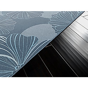 Brumlow Mills Oversized Flowers Floral Pattern Area Rug for Living Room, Bedroom Carpet, Dining, Kitchen or Entryway Rug, 2'6" x 3'10", Gray Blue