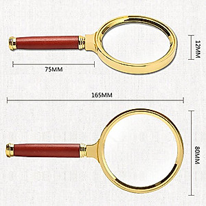 Magnifying Glass 6X Magnification Magnifier Handheld Magnifier for Science, Reading Book, Inspection. (6X Handheld Magnifier)