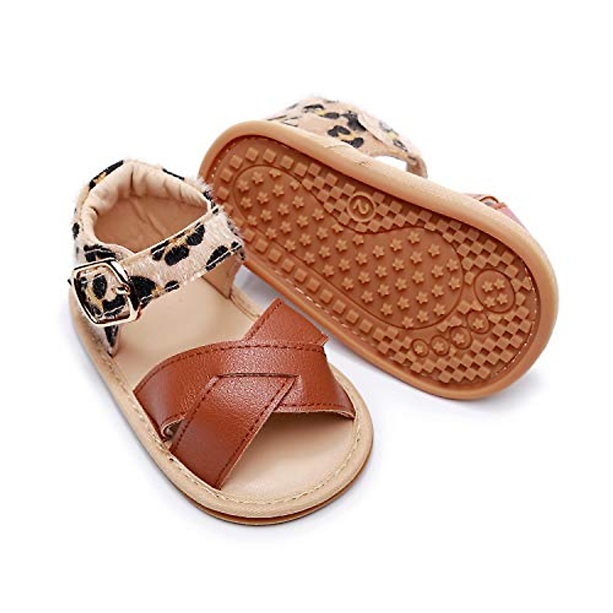 Baby Girls Sandals Rubber Sole Non-Slip Summer Outdoor Toddler Flat Shoes Infant Cute Little Kids First Walker Shoes