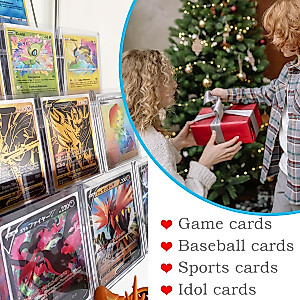 Baseball Card Sleeves, 50 Count Standard Toploaders Transparent Hard Plastic Design for Football, Photocard, Trading Card Sleeve