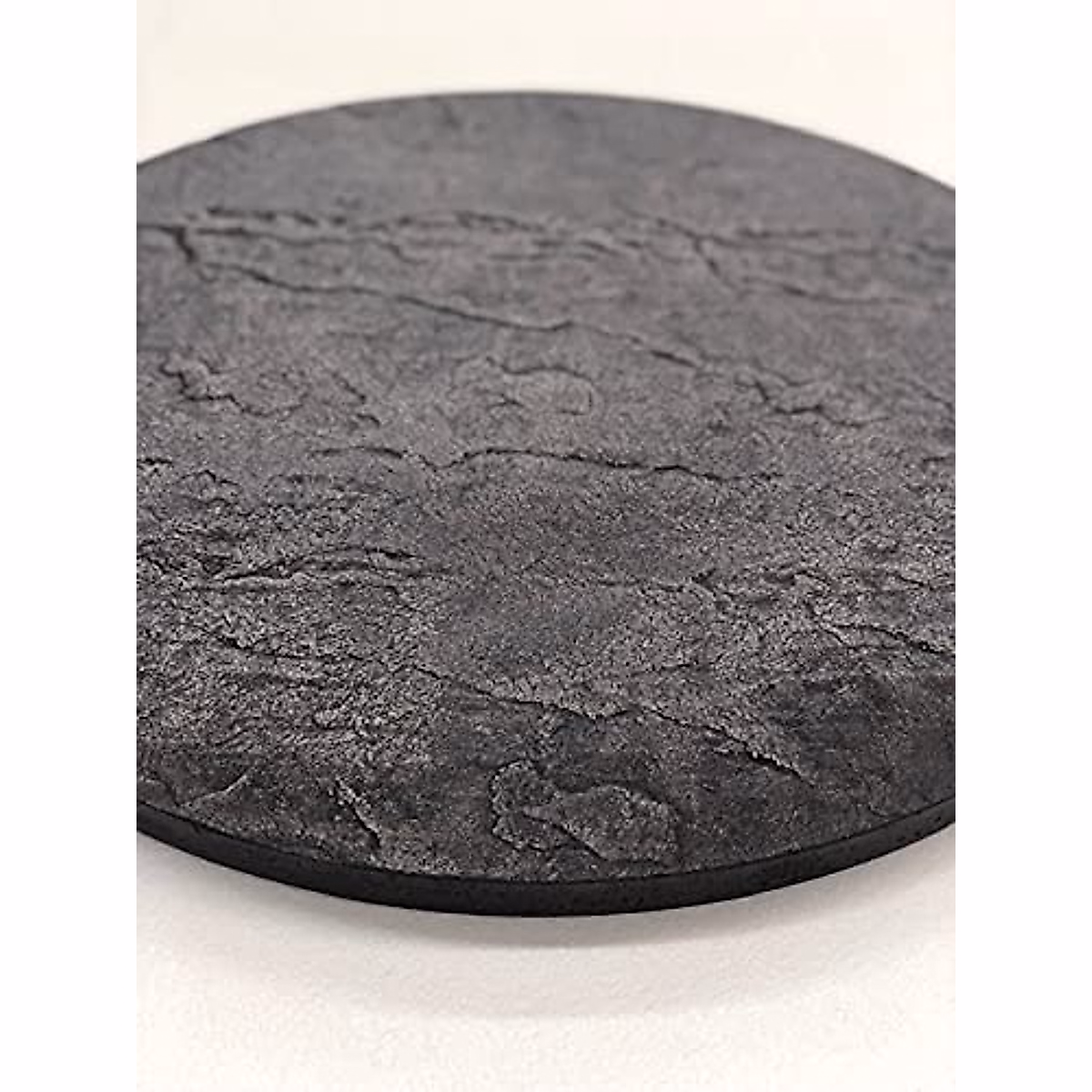 Concrete Cement Lazy Susan Unique, Hand Crafted, Gray, Turntable, 360 Degree Swivel, Made in The USA, Home Decor by Concrete Resurrection (Black 18" Diameter)