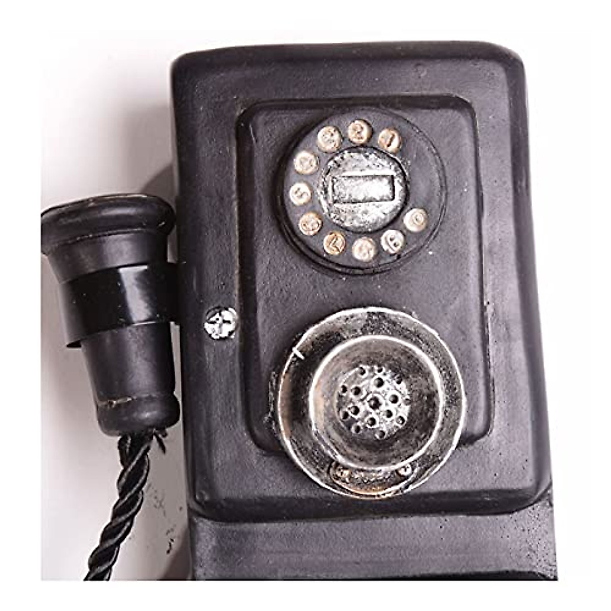 CGF- Decorative Telephones Wall Hanging Phone Model Decorate, Old Fashioned Corded Telephone Landline Phone Wired Telephone for Home Office Hotel, Black