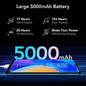 TCL 20 SE 6.82" Unlocked Cellphone, 4GB RAM + 128GB ROM, US Version Android Smartphone 48MP AI Quad-Camera, 5000mAh Mobile Phone, Dual Speaker, OTG Reverse Charging, Android 11, Aurora Green