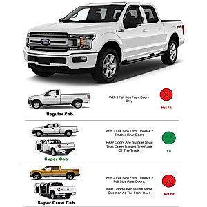 Side Window Visors Window Shade Rain Guards Vent Deflectors Fit Ford F150 1997-2003, F250 Light Duty Super Cab 1997-1999, 4PCS 94808