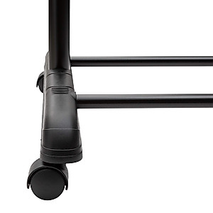 Organize It All Adjustable Clothes Garment Rack, Rolling, Bedroom and Closet Organization